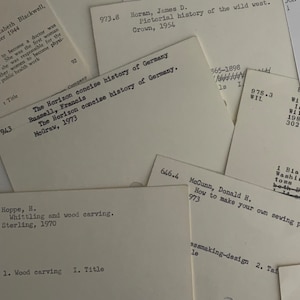 100 Vintage Library Catalog Cards, Random Assortment | Authentic ...