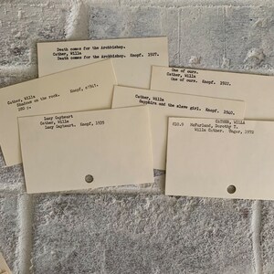 Choose a Female Author Library Catalog Card Lot Vintage Library Index ...