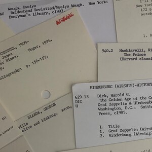 100 Vintage Library Catalog Cards, Random Assortment | Authentic ...