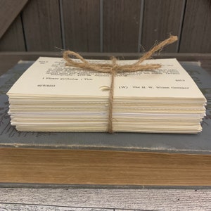 100 Vintage Library Catalog Cards, Random Assortment | Authentic ...