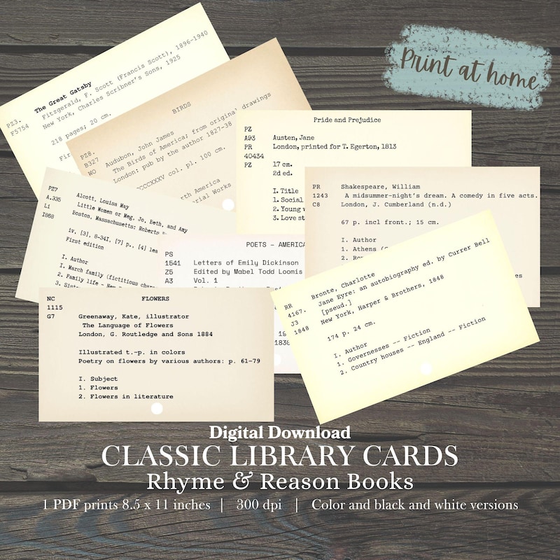 Library Card Catalog - Etsy