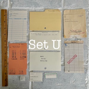 Vintage Library Ephemera Lot for Crafts, Junk Journals | 10 Pieces of Shabby Old Catalog Cards ...