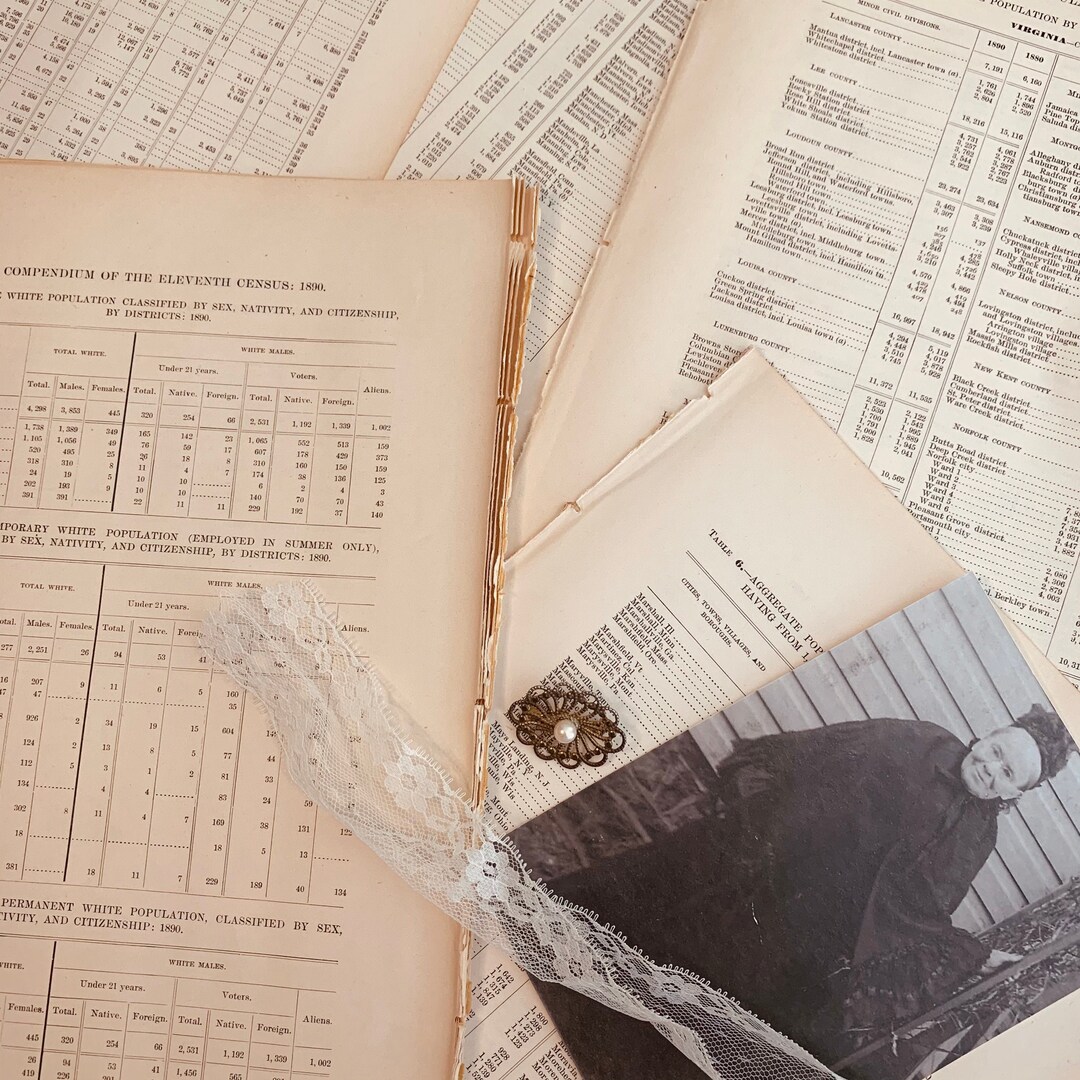 Antique Charts and Tables 1892 | 15 Page Vintage Neutral Ephemera Lot ...