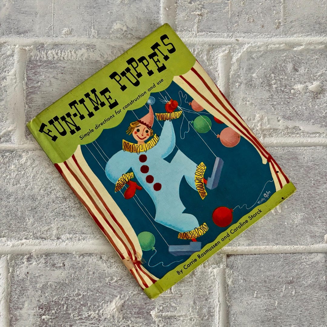Vintage Puppetry How to Picture Book Fun-time Puppets by Carrie ...
