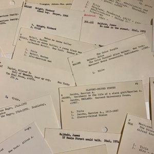 6 Black Author Theme Vintage Library Catalog Cards Old Library Index ...