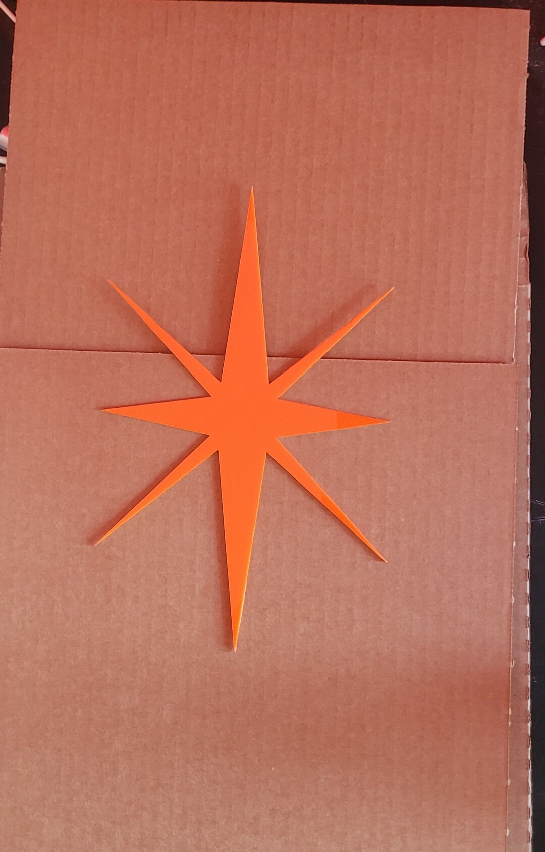 Atomic Star Acrylic Wall Decor in Orange - Etsy