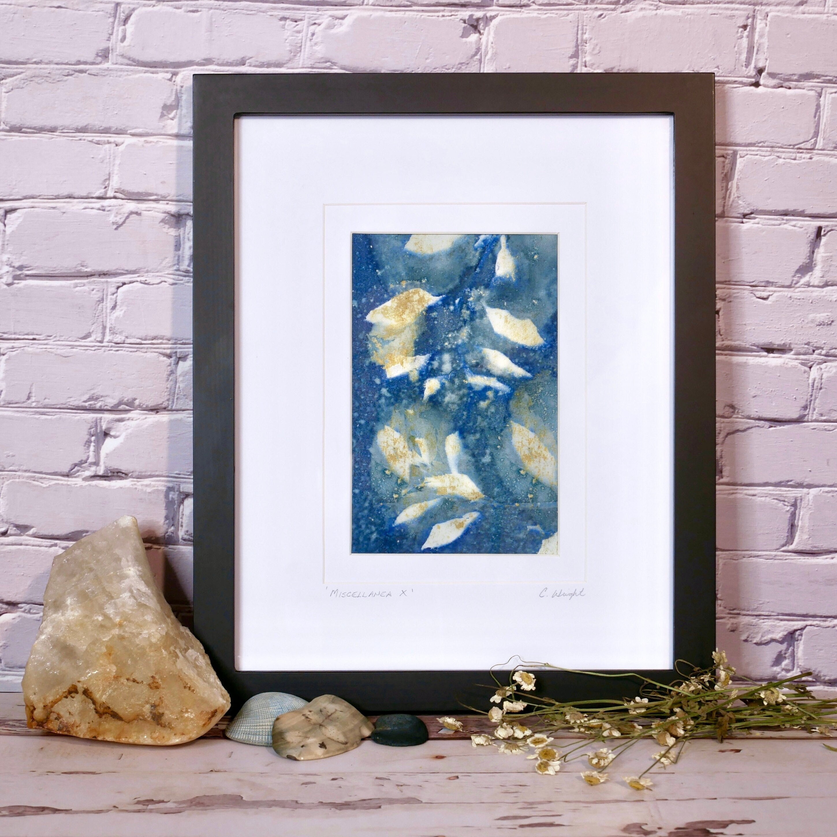 Original Cyanotype on Watercolor Paper, Framed and Matted - Etsy