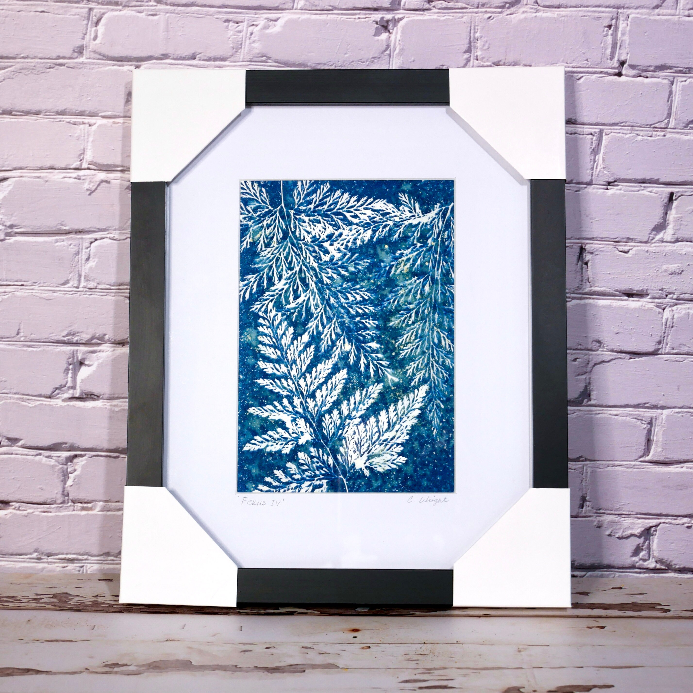 Original Cyanotype on Watercolor Paper, Framed and Matted - Etsy