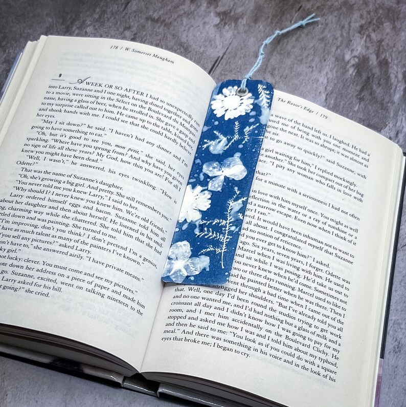 Set of 3 Cyanotype Bookmarks (set #7) - Etsy