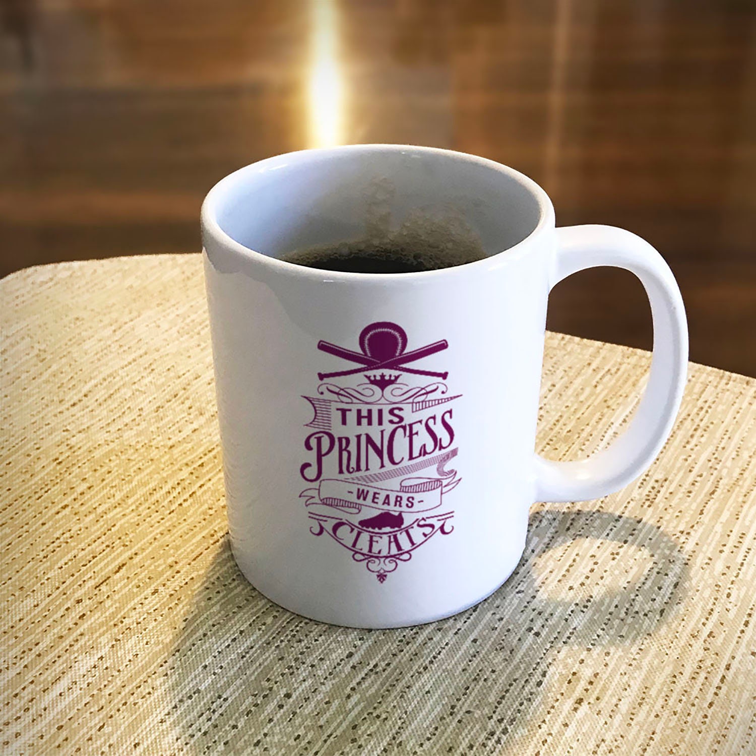 This Princess Wears Cleats Coffee and Tea 11 Oz. White Ceramic Mug ...