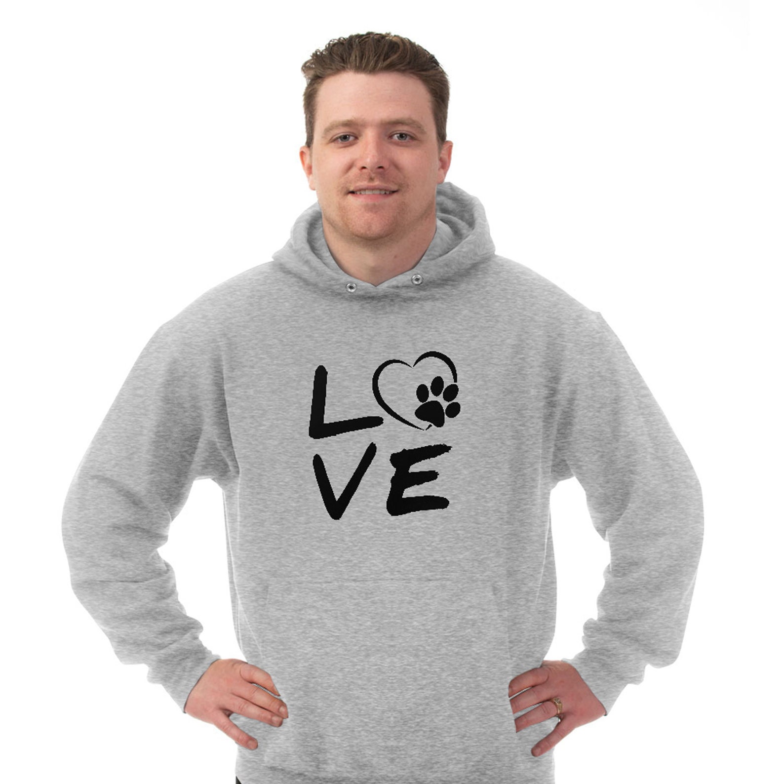 Love Paw Hoodie Sweater, Hooded Sweatshirt for Men and Women, Plus Size ...