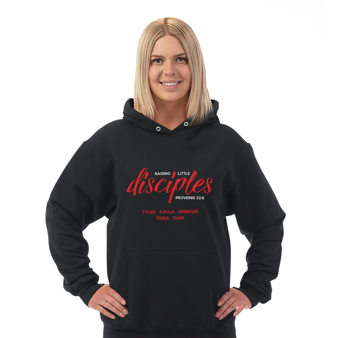 Raising Disciples Personalized Hoodie Sweater, Hooded Sweatshirt for ...