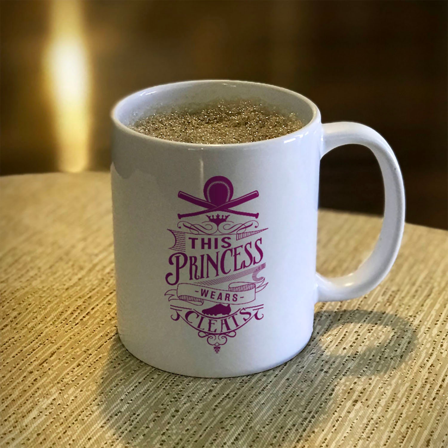 This Princess Wears Cleats Coffee and Tea 11 Oz. White Ceramic Mug ...