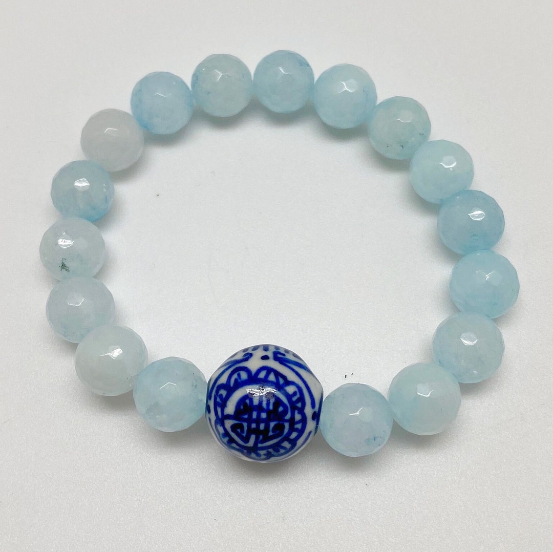 Light Blue Stretch Bracelet - Etsy