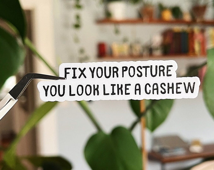 Fix Your Posture Spine Sticker: Funny Anatomy Gift for Med Students - Etsy