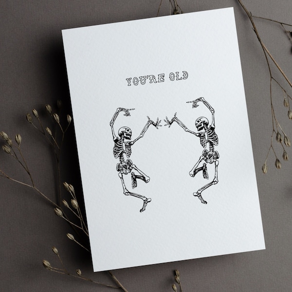 Funny Skeleton Card - Etsy