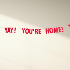 Welcome Home Paper Banner: Pre-strung Homecoming Sign - Etsy