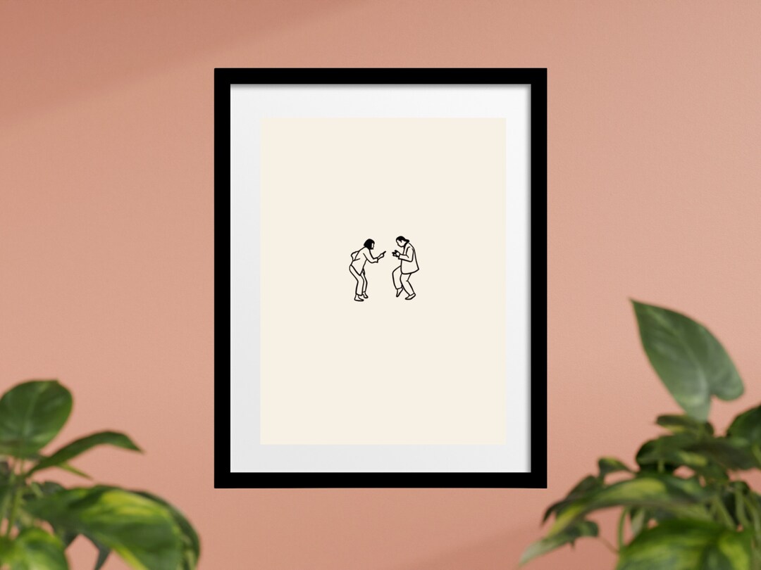 Hand-inked Pulp Fiction Print: Minimalist Movie Art - Etsy