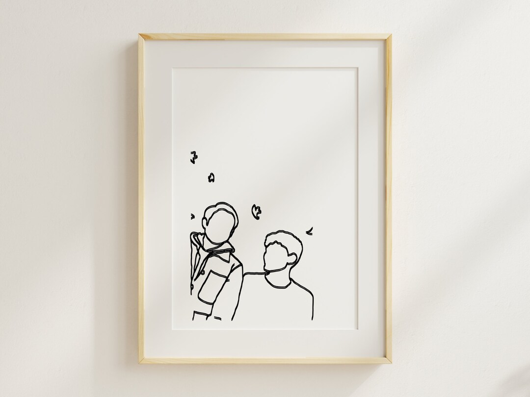 Heartstopper Print: Nick and Charlie Minimal Line Art - Etsy
