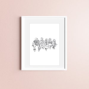 Breakfast Club Print/ Line Art / 80's Movie Art/cult Classic Print/wall ...