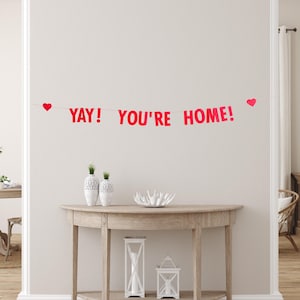 Welcome Home Paper Banner: Pre-strung Homecoming Sign - Etsy