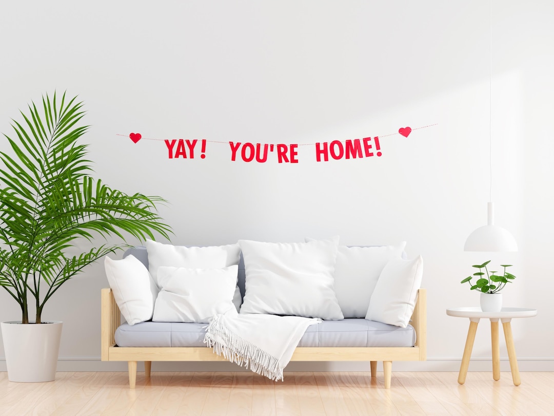 Welcome Home Paper Banner: Pre-strung Homecoming Sign - Etsy