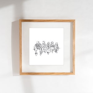 Breakfast Club Print/ Line Art / 80's Movie Art/cult Classic Print/wall ...