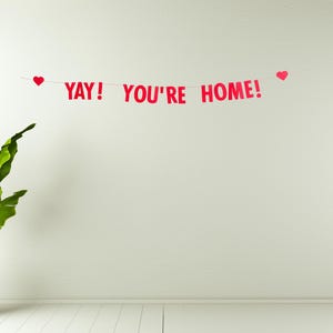 Welcome Home Paper Banner: Pre-strung Homecoming Sign - Etsy