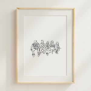 Breakfast Club Print/ Line Art / 80's Movie Art/cult Classic Print/wall ...