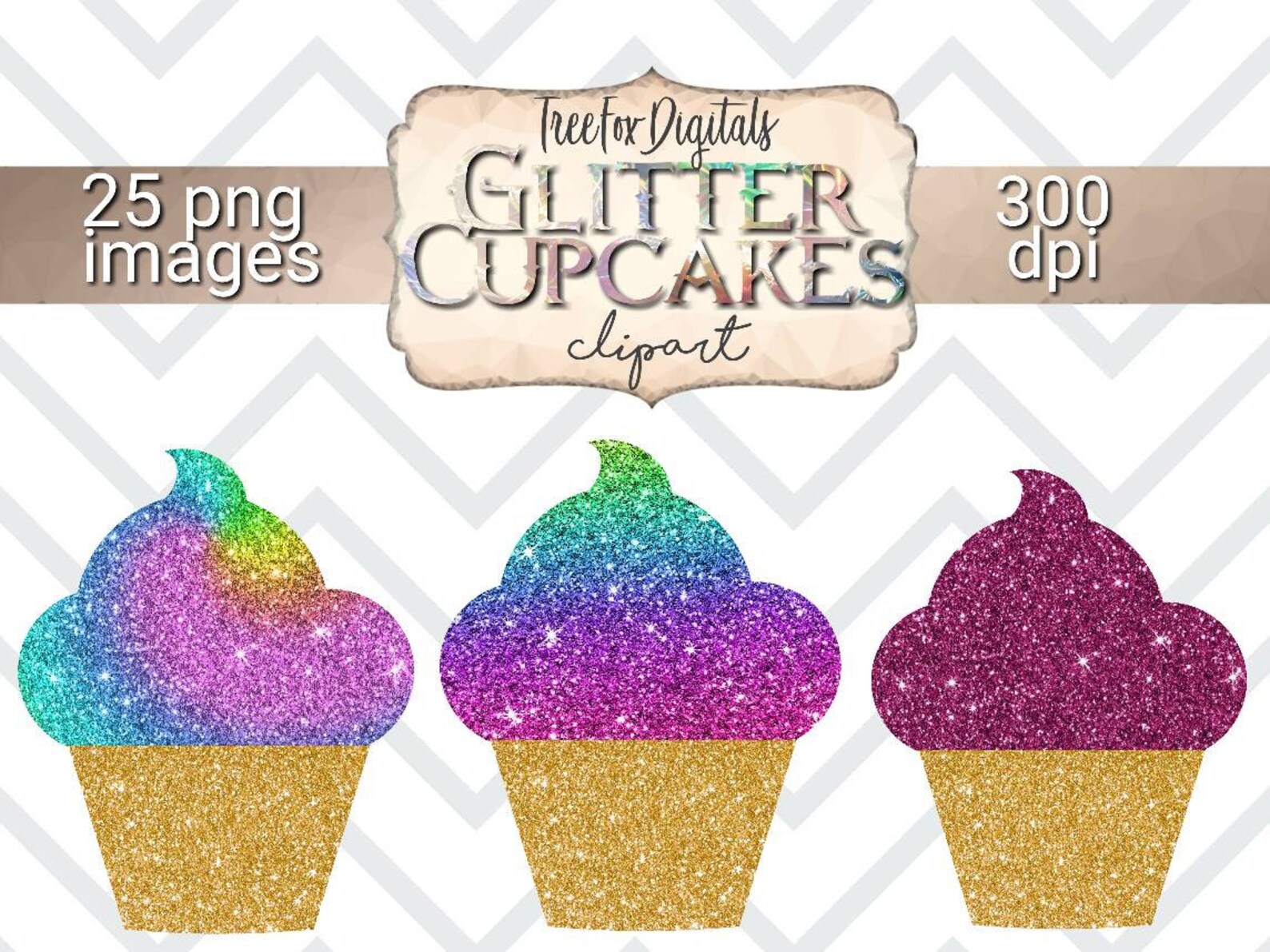 Birthday Clipart Bundle Glitter Birthday Party Clipart | Etsy