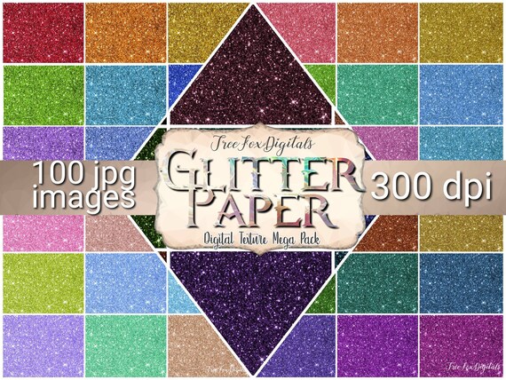 Digital Glitter Paper Pack 100 Colors Glitter Paper Digital - Etsy