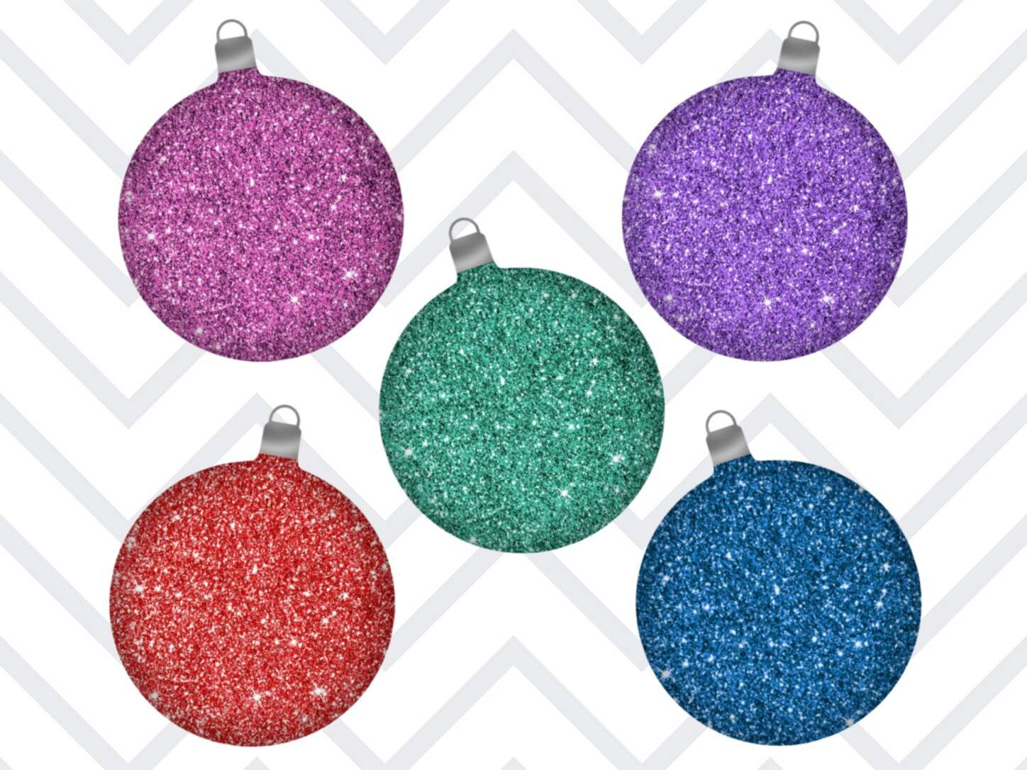 Glitter Christmas Ornaments Clipart, Glitter Christmas Ornaments ...