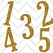 Gold Glitter Numbers Clipart, Gold Glitter Number Digital Stickers ...