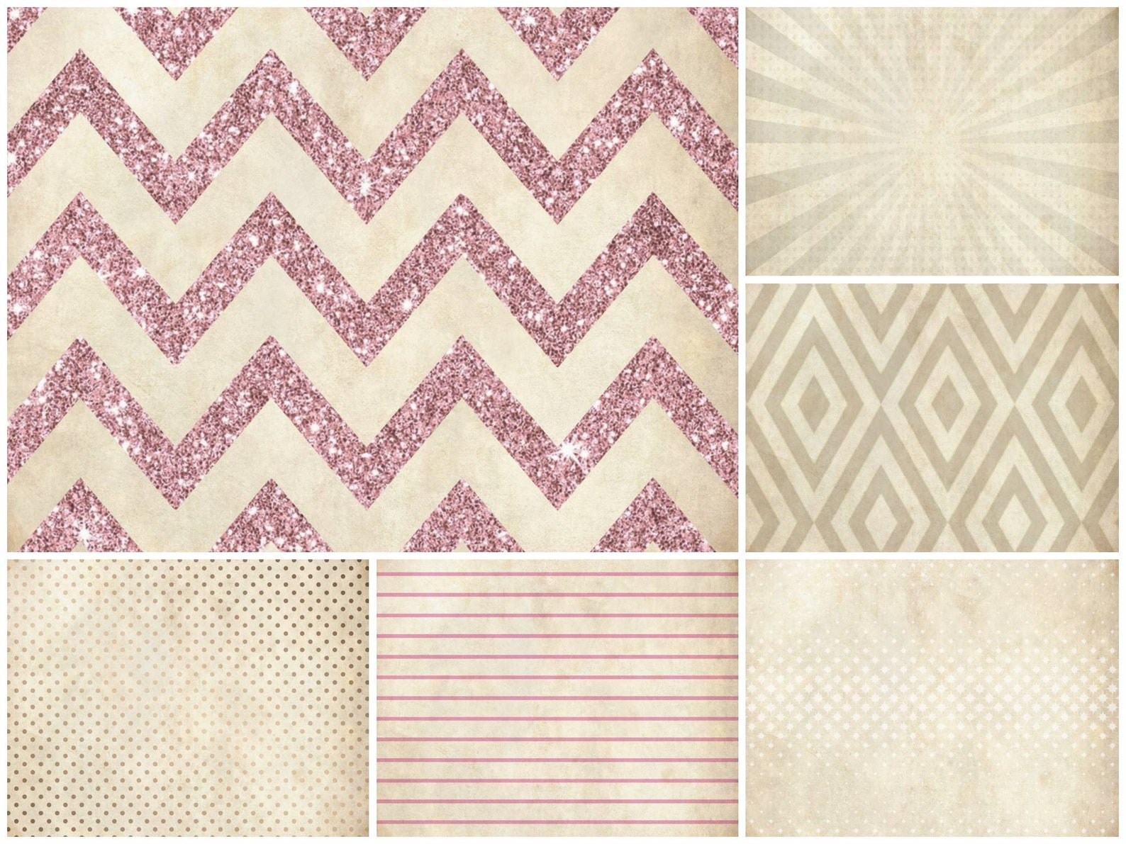 Digital Paper Pack Vintage Antique Floral Floral Digital | Etsy