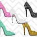 Glitter High Heels Clipart, Glitter Stilettos Clipart, Girly High Heels ...