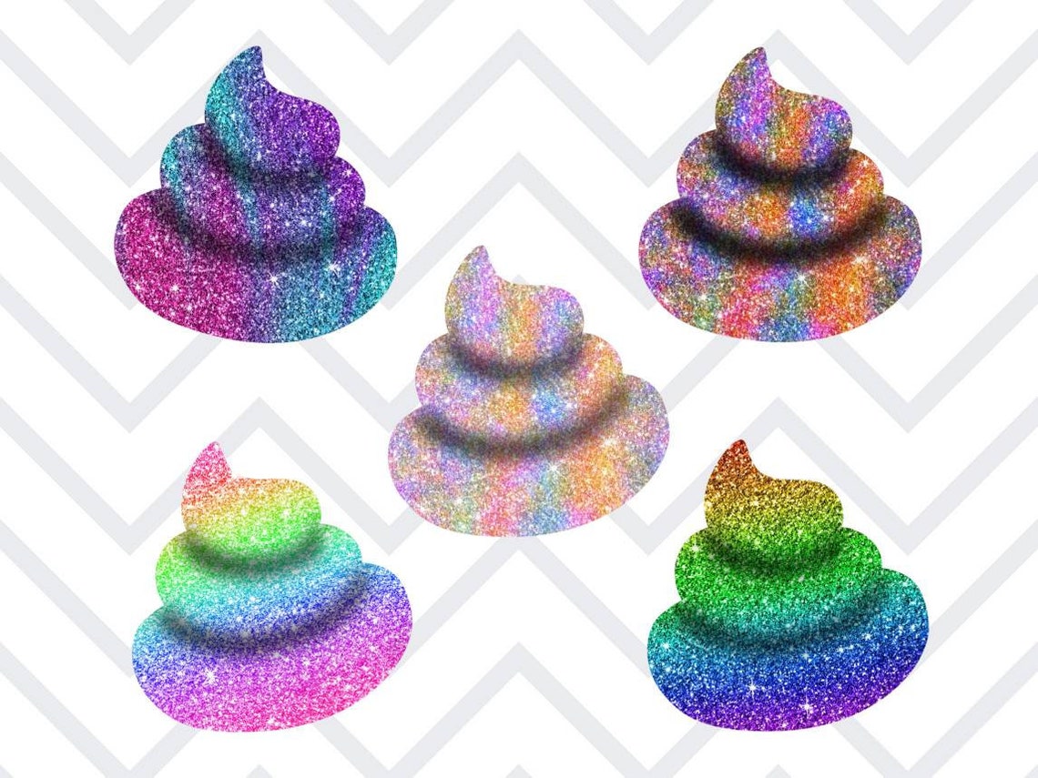 Rainbow Poops Glitter Clipart Poop Clipart Rainbow Glitter - Etsy