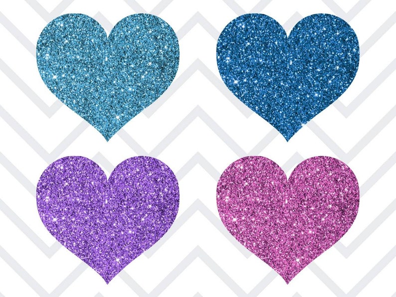 Glitter Hearts Clipart Glitter Hearts Clip Art Glitter - Etsy Australia