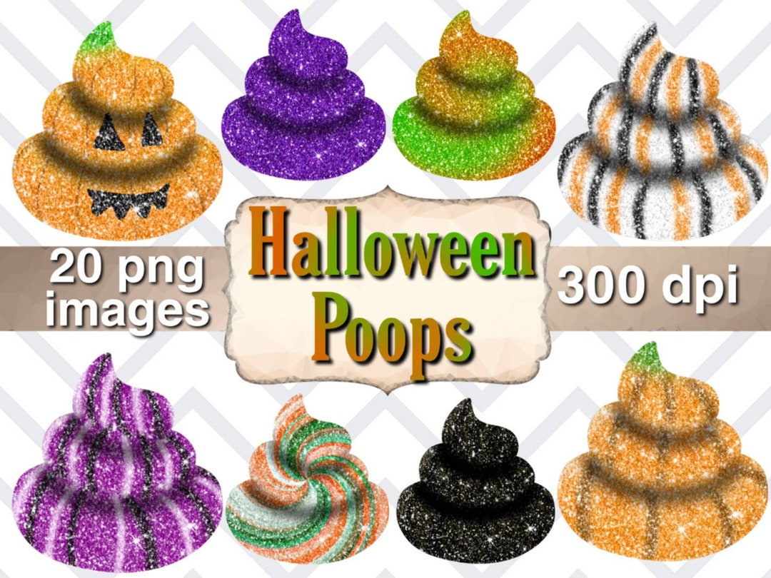 Halloween Glitter Poop Clipart Digital Download, Halloween Funny DIY ...