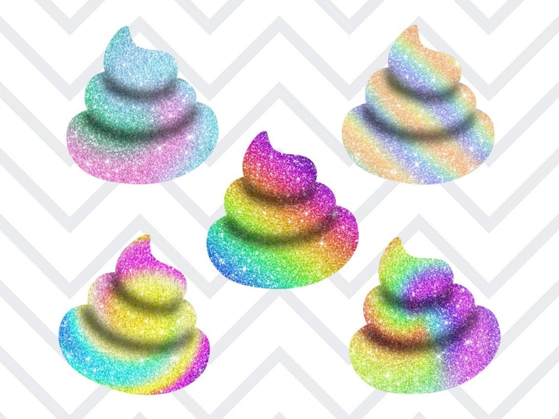 Rainbow Poops Glitter Clipart Poop Clipart Rainbow Glitter - Etsy Canada