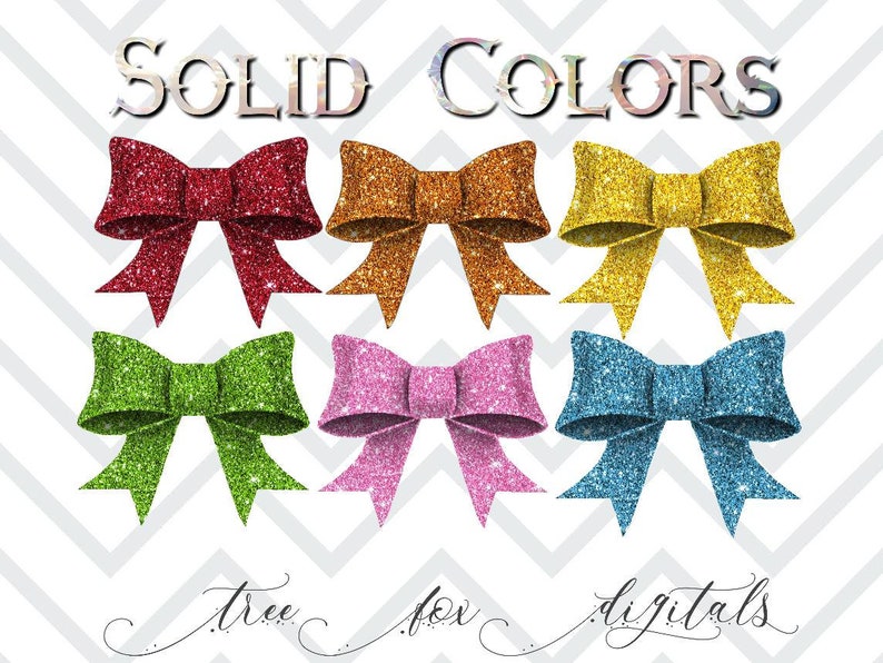Glitter Bows Clipart Set 2 Glitter Bows Digital Planner - Etsy