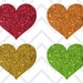 Glitter Hearts Clipart, Glitter Hearts Clip Art, Glitter Hearts Digital ...