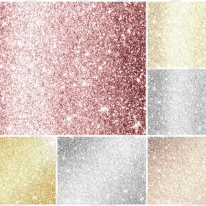 Metallic Glitter Digital Paper, Digital Paper Pack Glitter Metallic ...