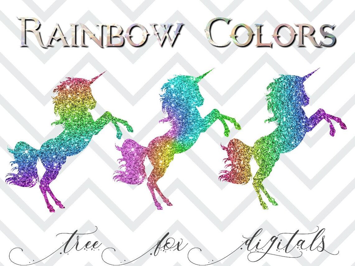 Glitter Unicorn Clipart Unicorn Digital Stickers Goodnotes - Etsy