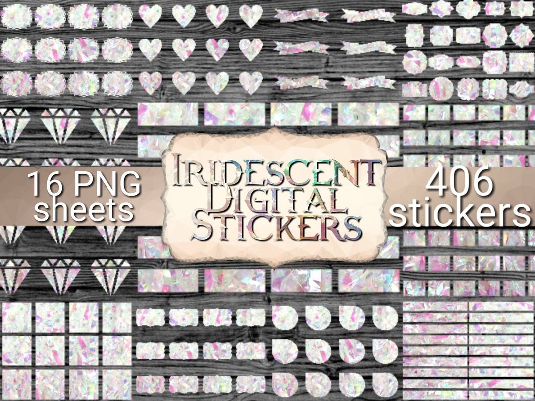 Iridescent Digital Stickers for Digital Planners Like Goodnotes - Not ...