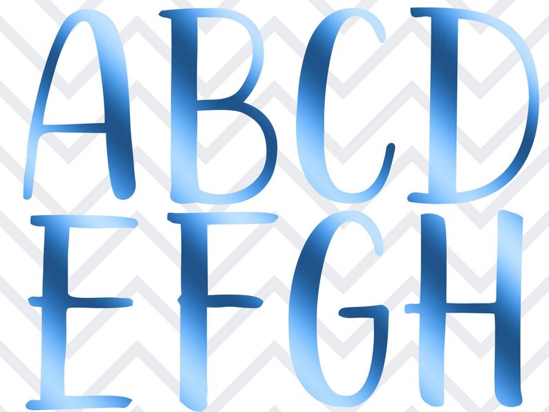 Blue Metallic Alphabet Clipart Blue Alphabet Digital - Etsy