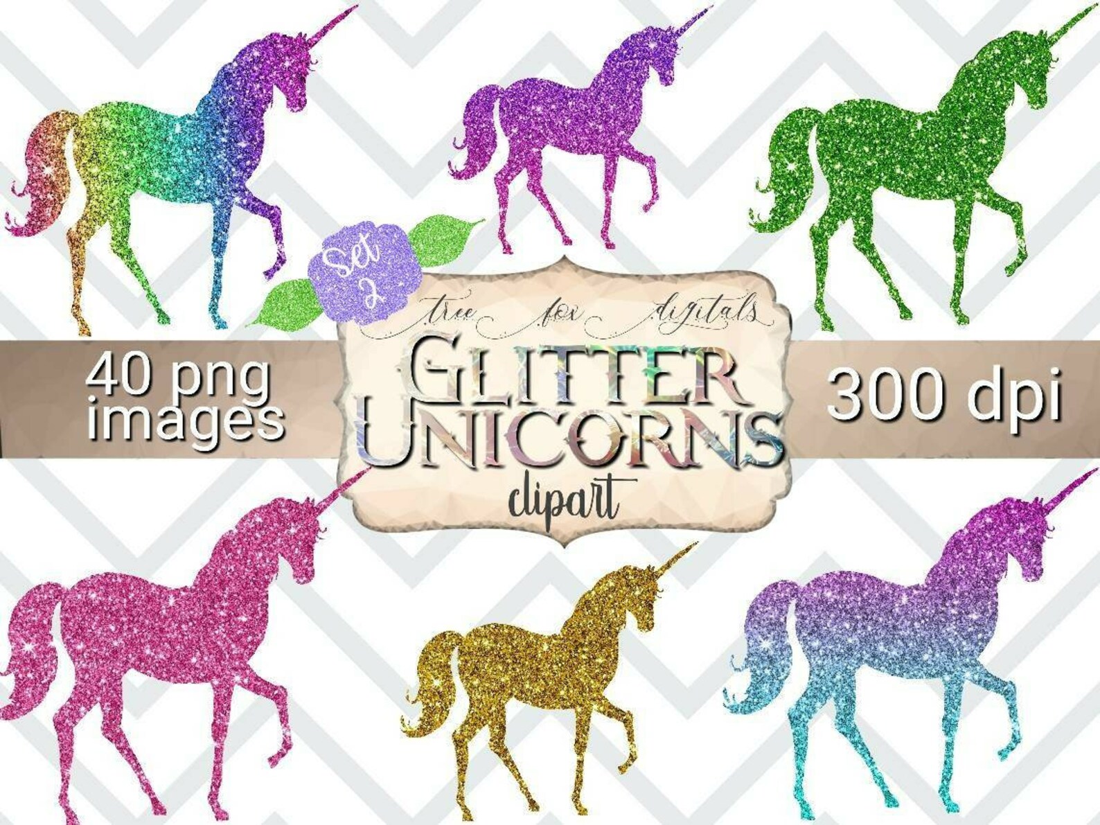 Glitter Unicorn Clipart Glitter Unicorn Stickers Unicorn | Etsy