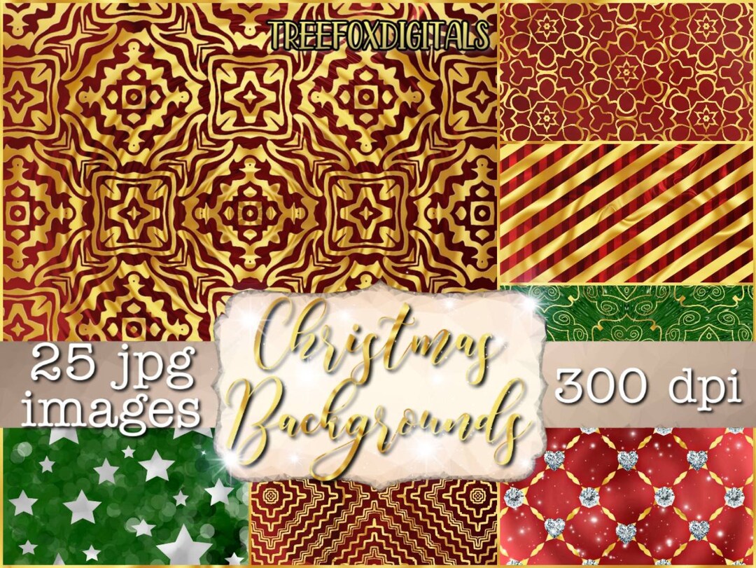 25 Christmas Backgrounds Digital Paper, Shiny Glitter Metallic Texture ...