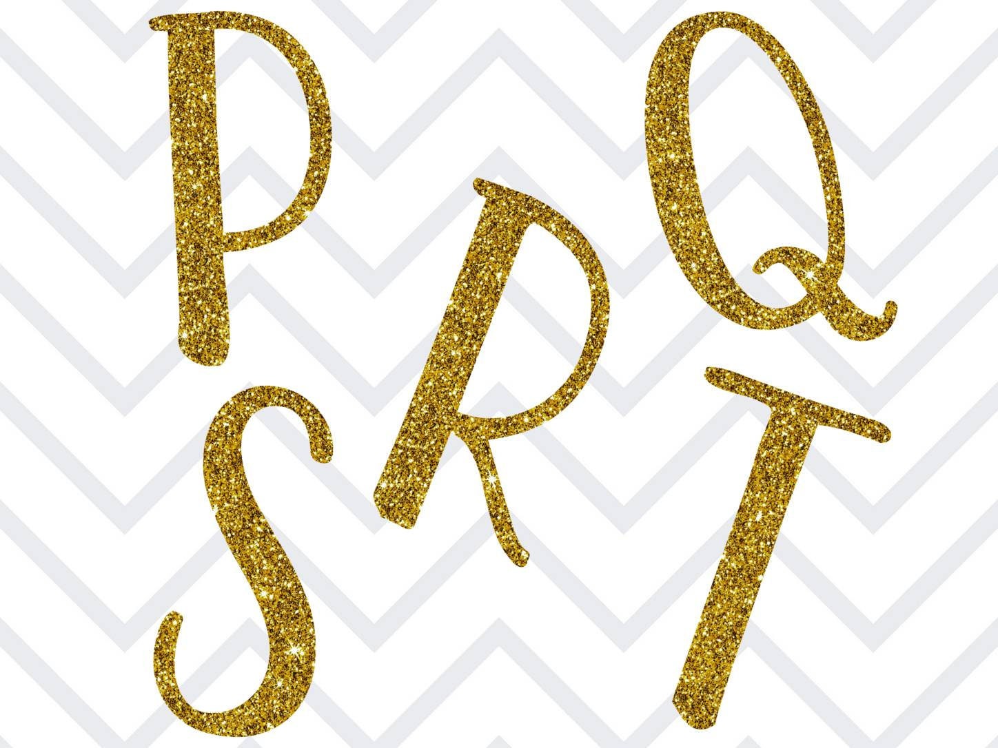 Digital Download Gold Glitter Alphabet Clipart Gold Glitter - Etsy