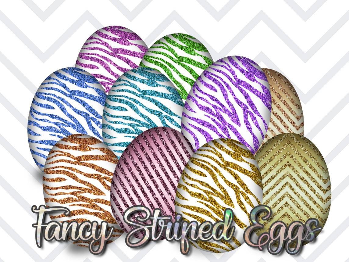 Easter Egg Clipart Bundle, Easter Eggs Clip Art, Glitter Easter Eggs ...
