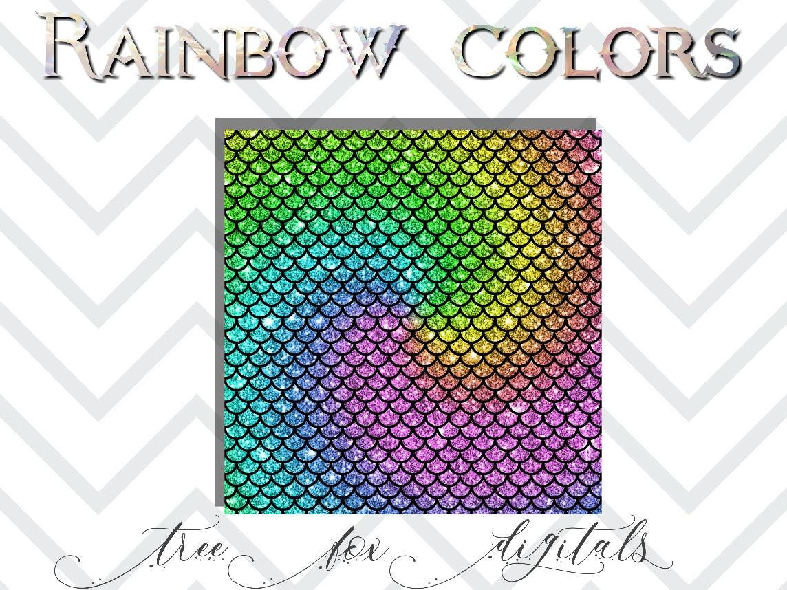 Glitter Mermaid Scales Digital Paper Pack Mermaid Scrapbook - Etsy